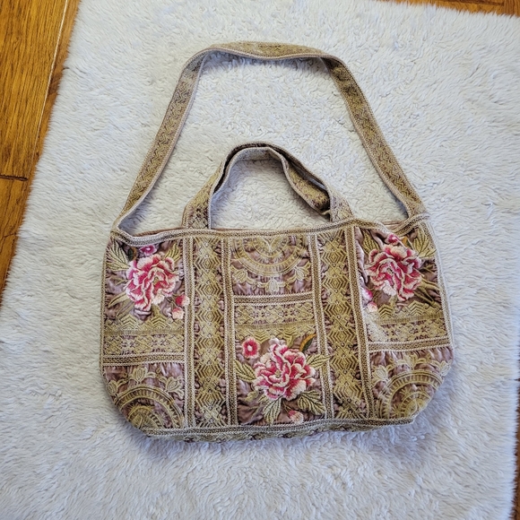 Johnny Was | Bags | Johnny Was Othilia Embroidered Velvet Tote Bag ...